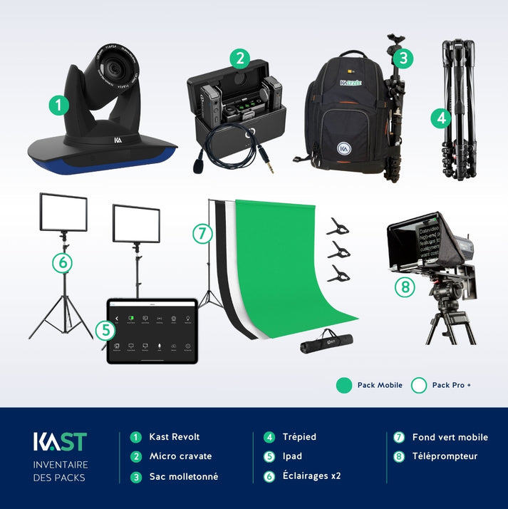 Caméra Kast - Pack Web TV - Le studio mobile et autonome – Kalyzée